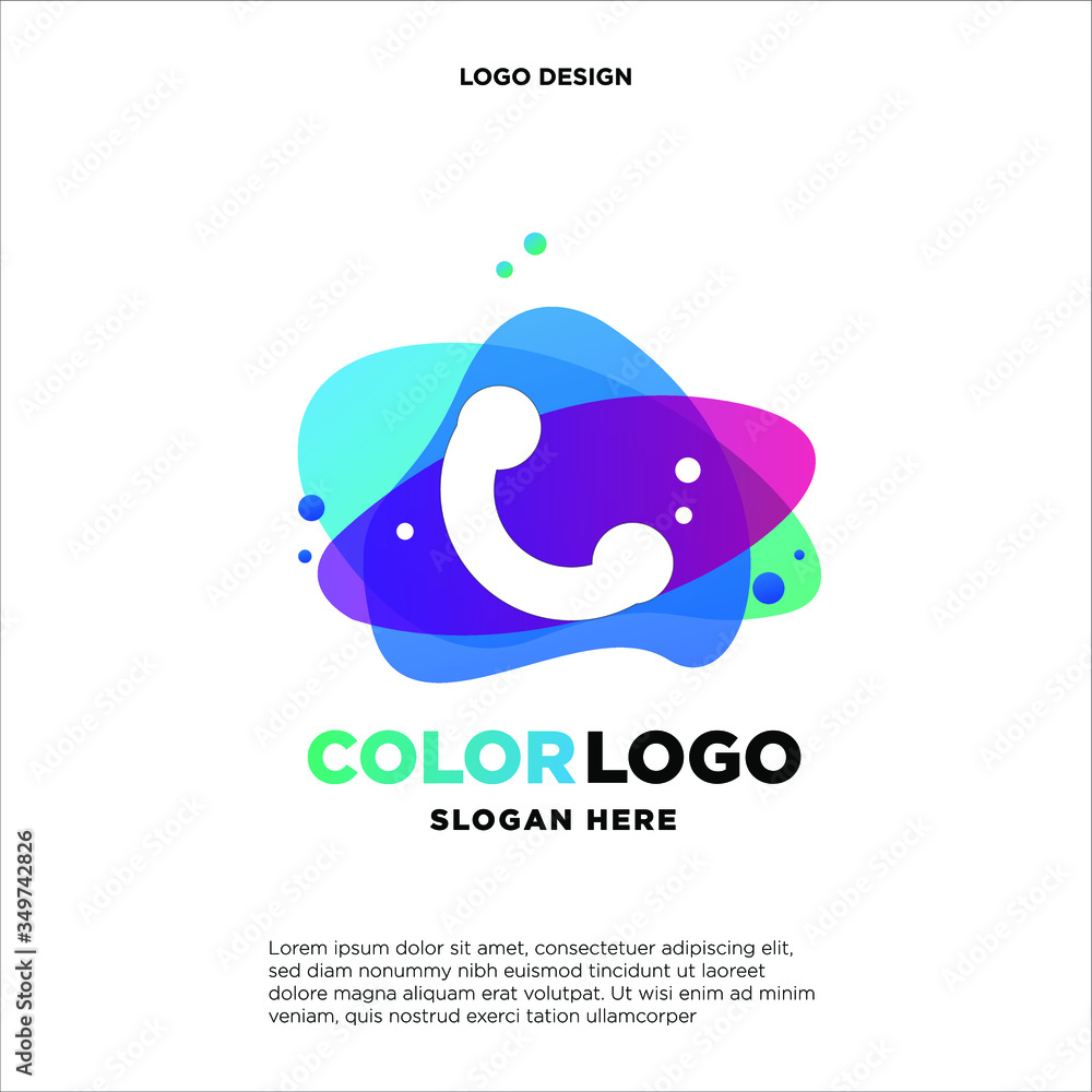 Colorful Phone logo vector, Business logo designs template, design ...