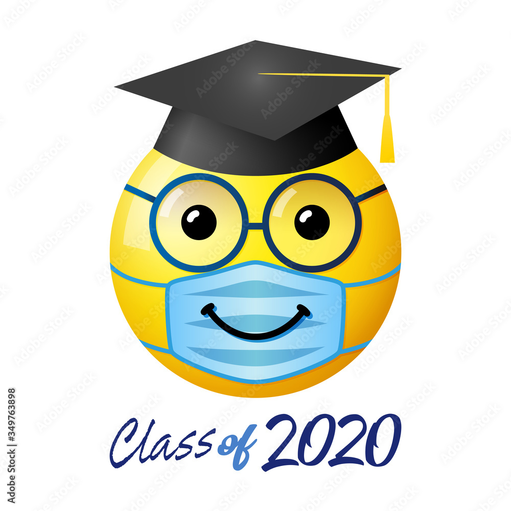 Creative graduation greeting card. Isolated abstract graphic design ...