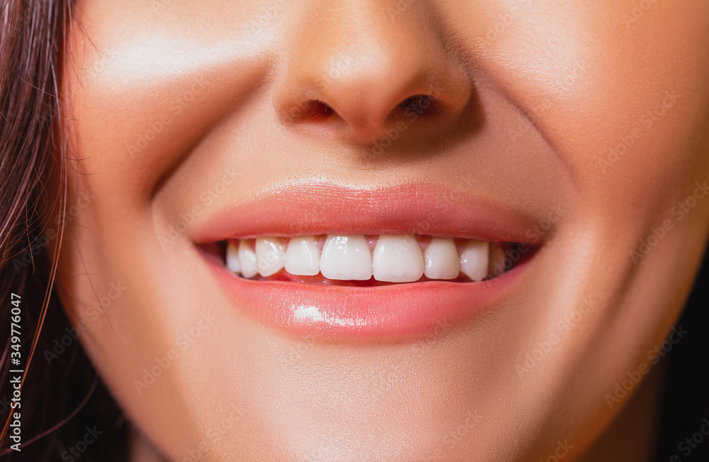 Beautiful smiles. Toothcare. Unrecognizable Girl With Perfect Healthy ...