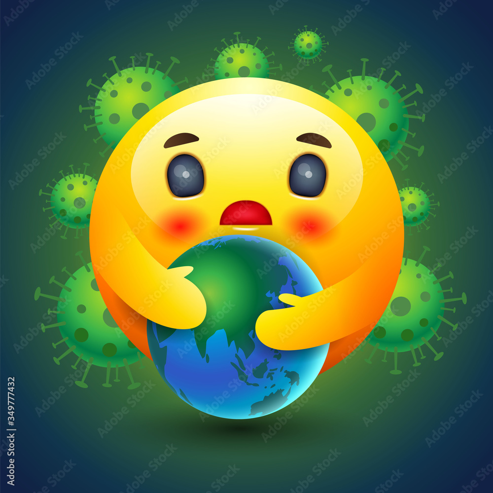 Smiley icon, caring Earth, Emotion , sign and symbol vector. Stock ...