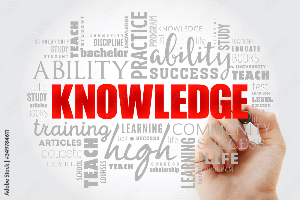 KNOWLEDGE word cloud collage, concept background Stock Photo | Adobe Stock