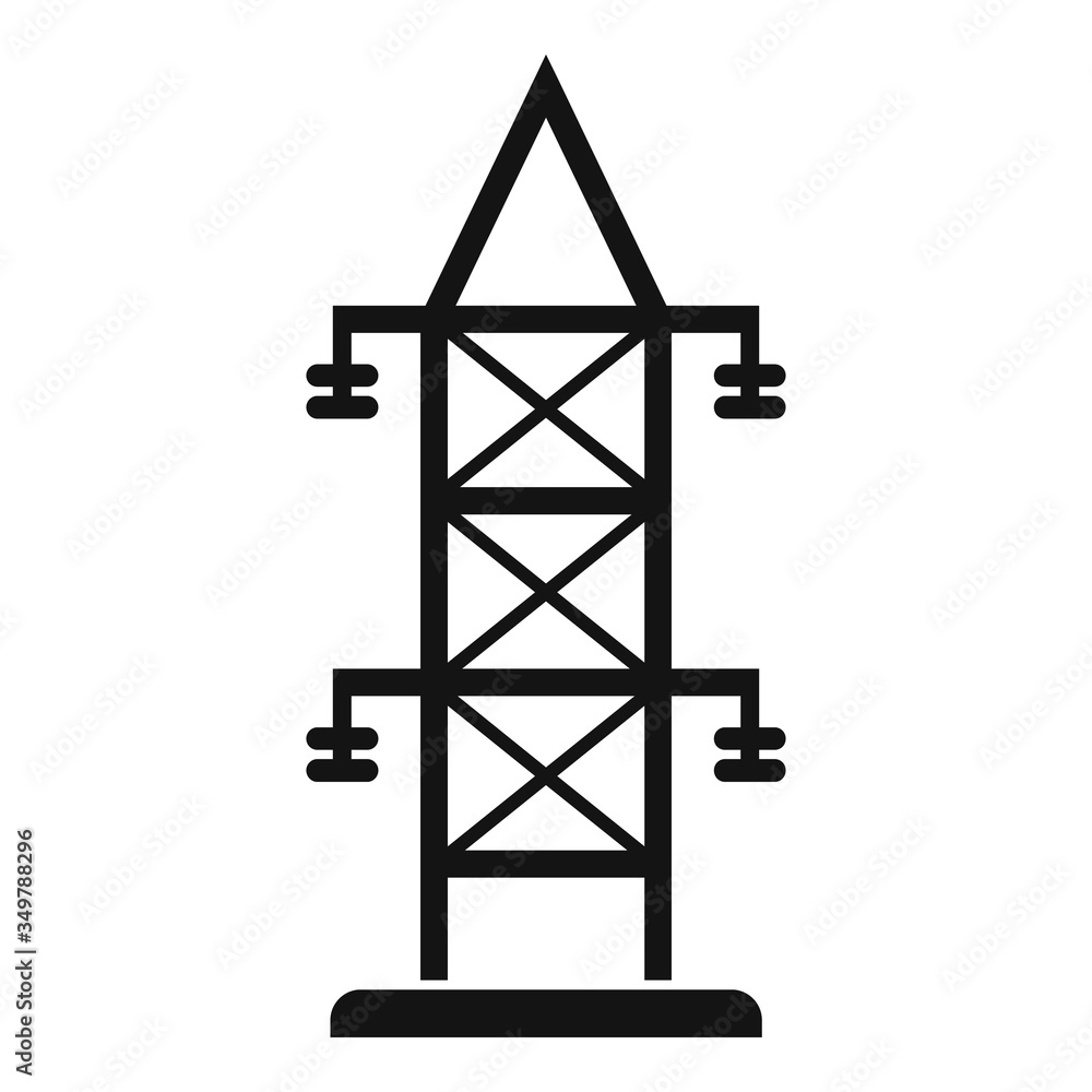 Electric tower icon. Simple illustration of electric tower vector icon ...