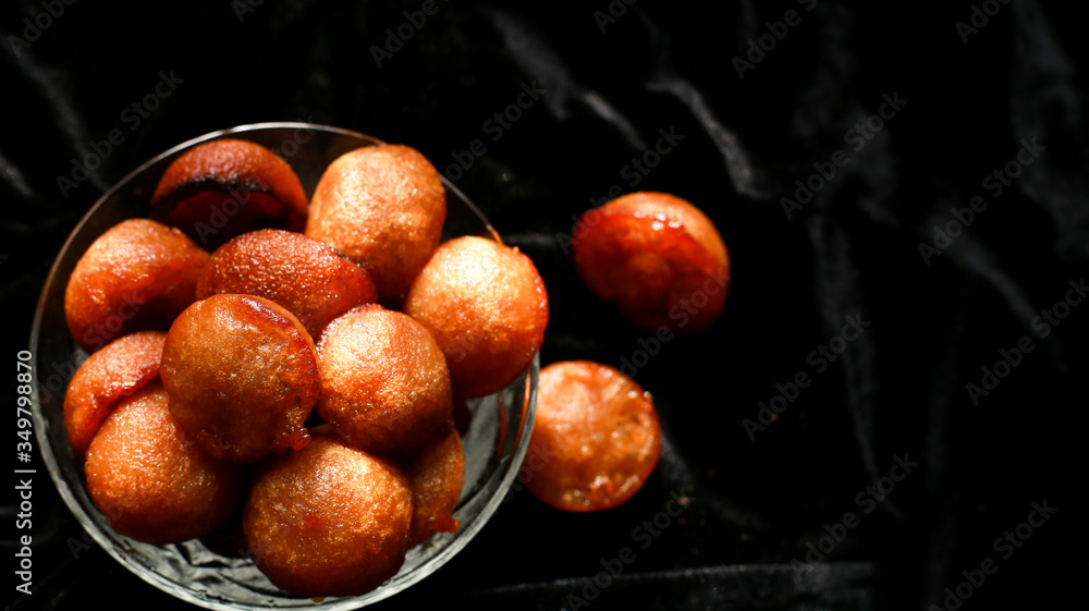 Homemade Kerala sweet snack, delicious Kerala snack unniyappam in dark ...