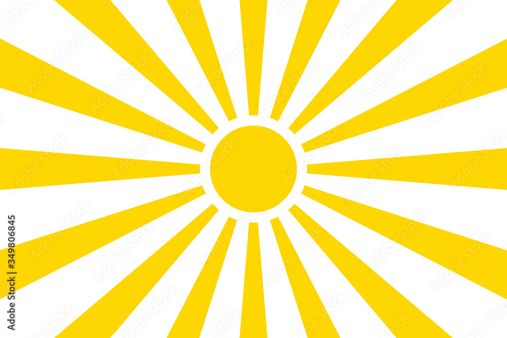 Sun rays summer background design. Vector isolated background ...