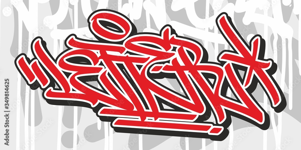 Abstract Word Letter Graffiti Font Lettering Art Stock Vector | Adobe Stock