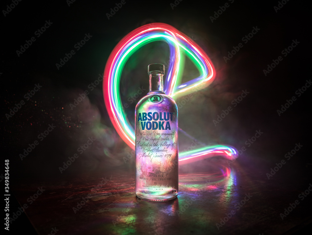 BAKU, AZERBAIJAN - FEB 09, 2020: Absolut Vodka is a brand of vodka ...