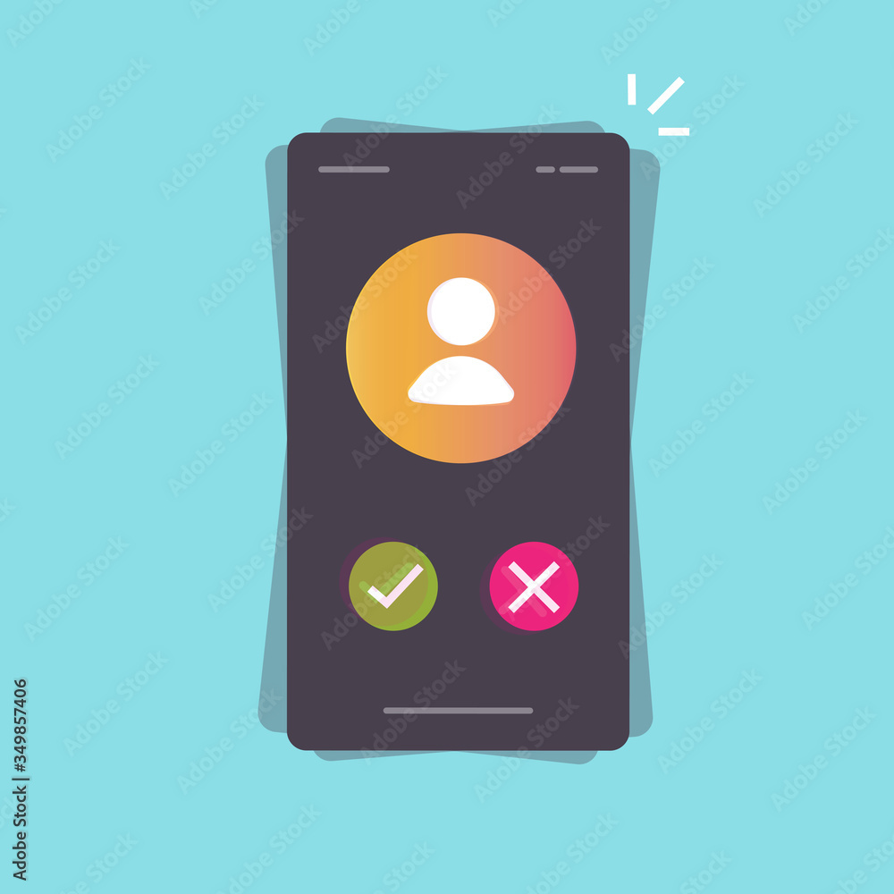 Phone calling or cellphone ringing vector illustration flat cartoon ...