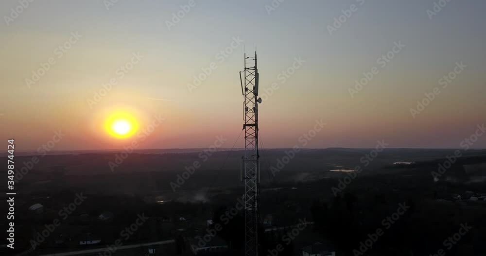 Telecommunication tower of 4G and 5G cellular. Base Station or Base ...