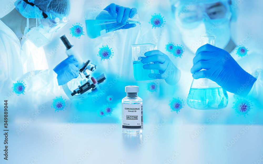 Image LAB of Coronavirus covid-19 sample test with microscope by ...