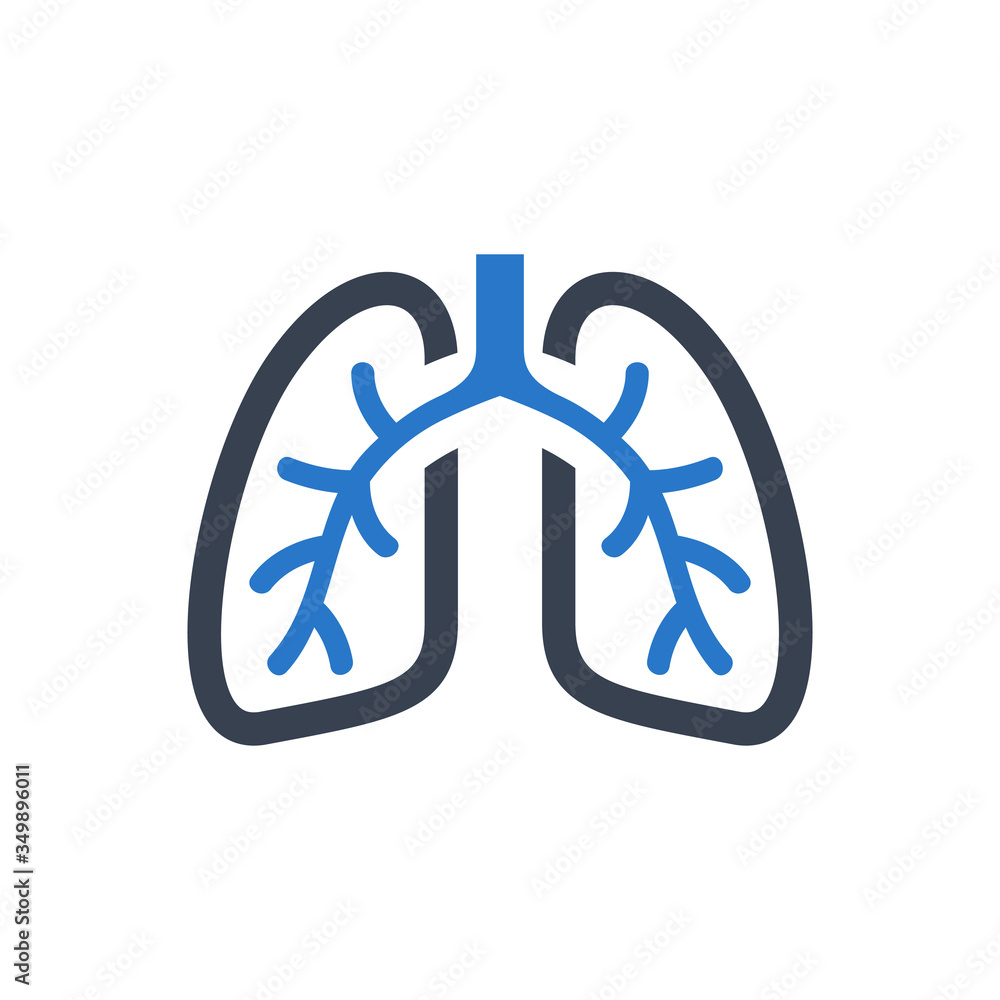 Lungs icon Stock Vector | Adobe Stock