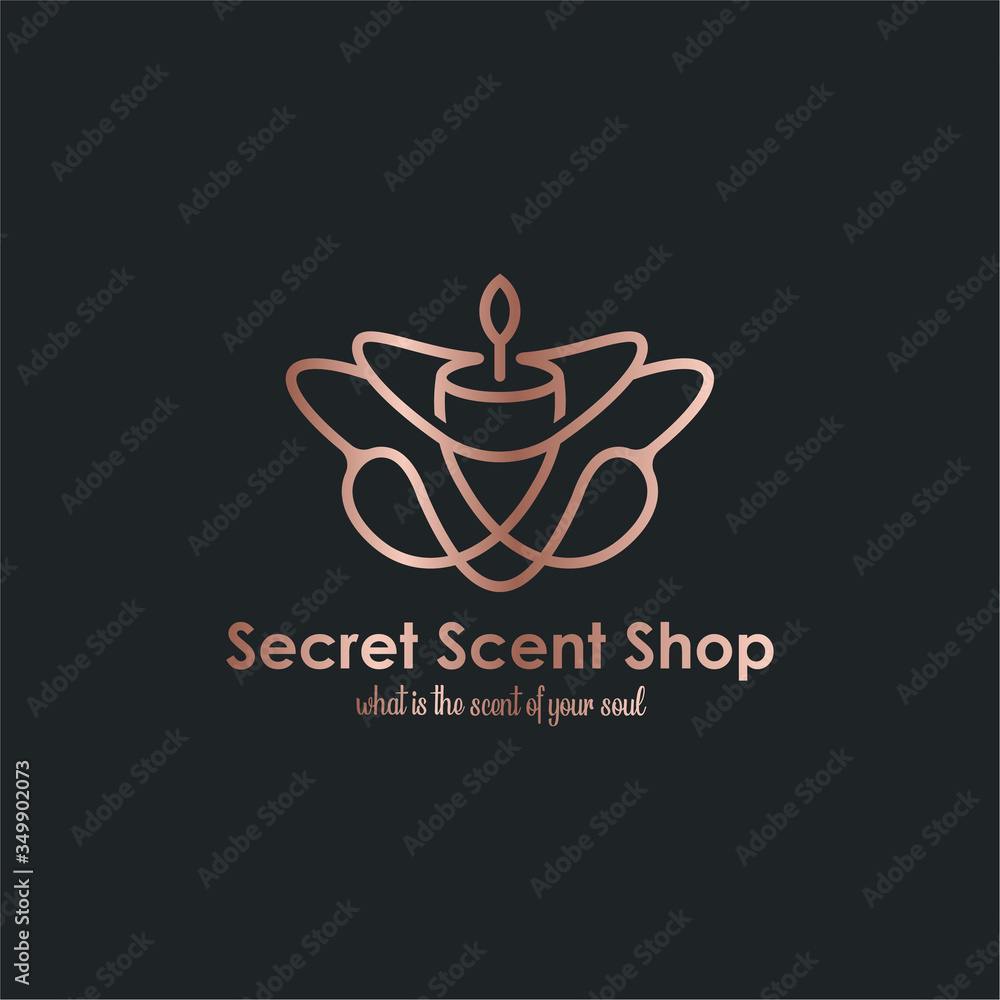 Elegant secret scent Perfume . Natural Fragrance vector logo design ...