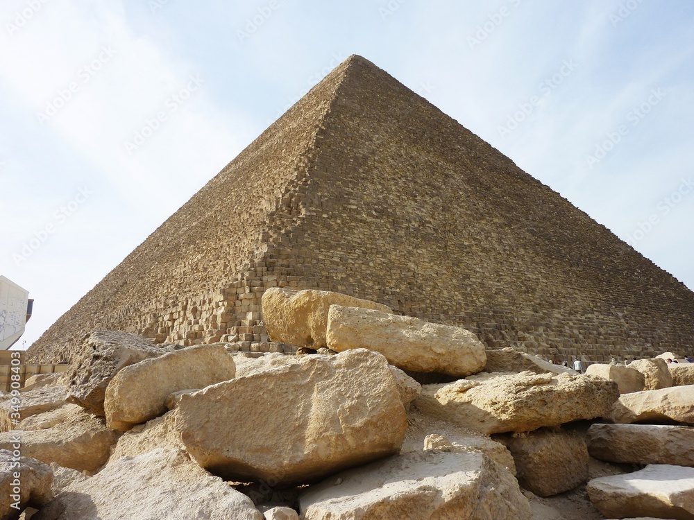 The Great Pyramid of Giza, Egypt, also known as the Pyramid of Khufu or ...