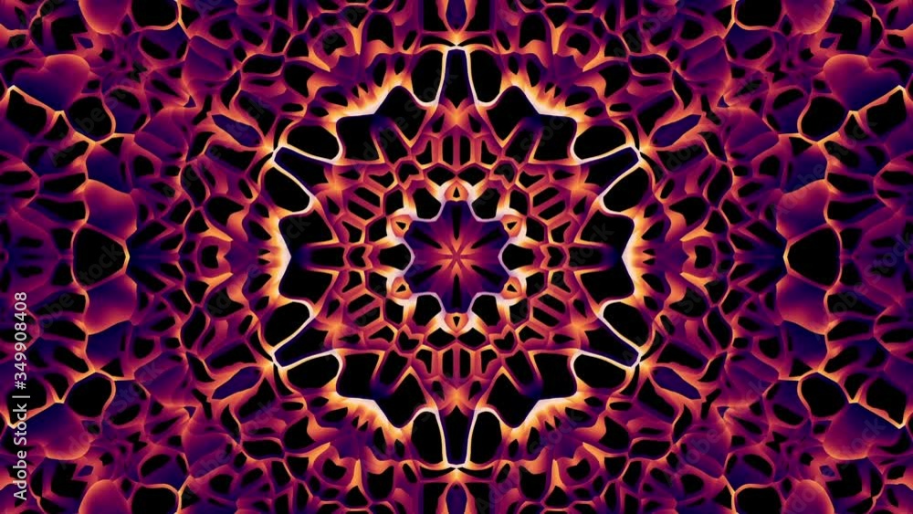 Transforming round relief mandala pattern in arabic style. Seamless ...