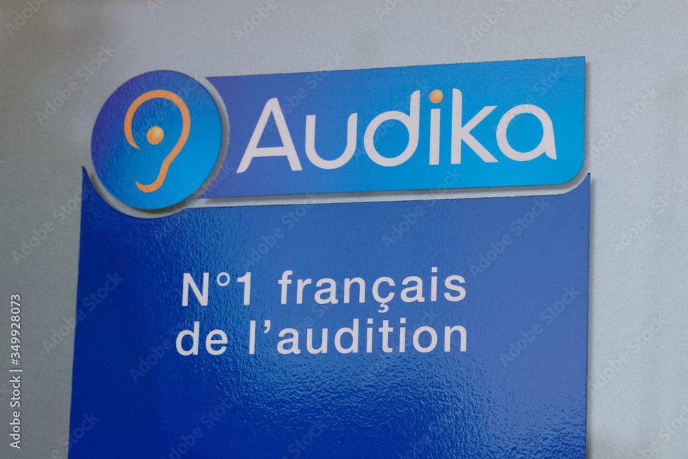 Audika logo sign store medic hearing aid distribution shop brand ...