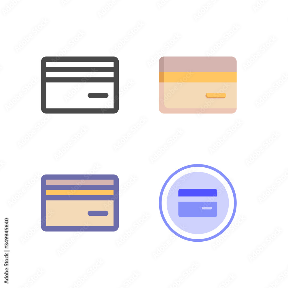 credit card icon pack isolated on white background. for your web site ...