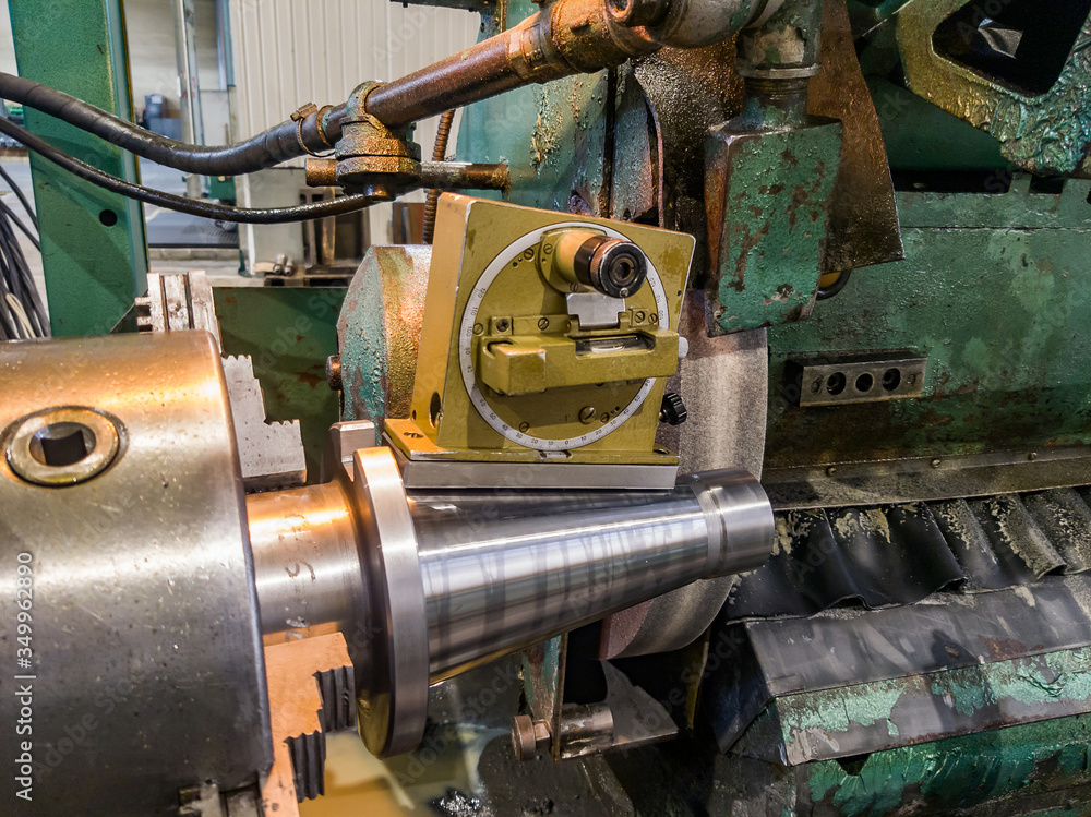 Quadrant for measuring the angle of a conical part on a grinding ...