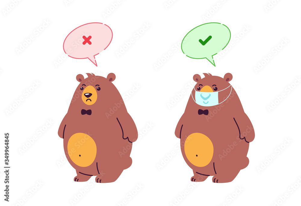 Wear a mask sign. No entry without face mask. COVID-19 Corona virus ...