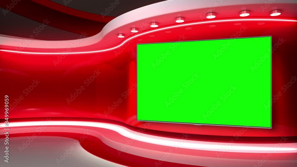 Tv studio. Red. News room. Studio Background. Newsroom bakground ...