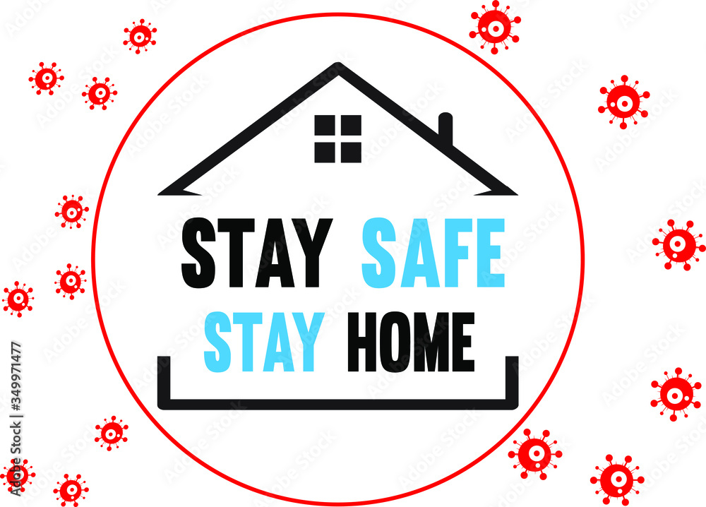 let's stay home, work at home,Stay home, Stay Safe, Social media ...