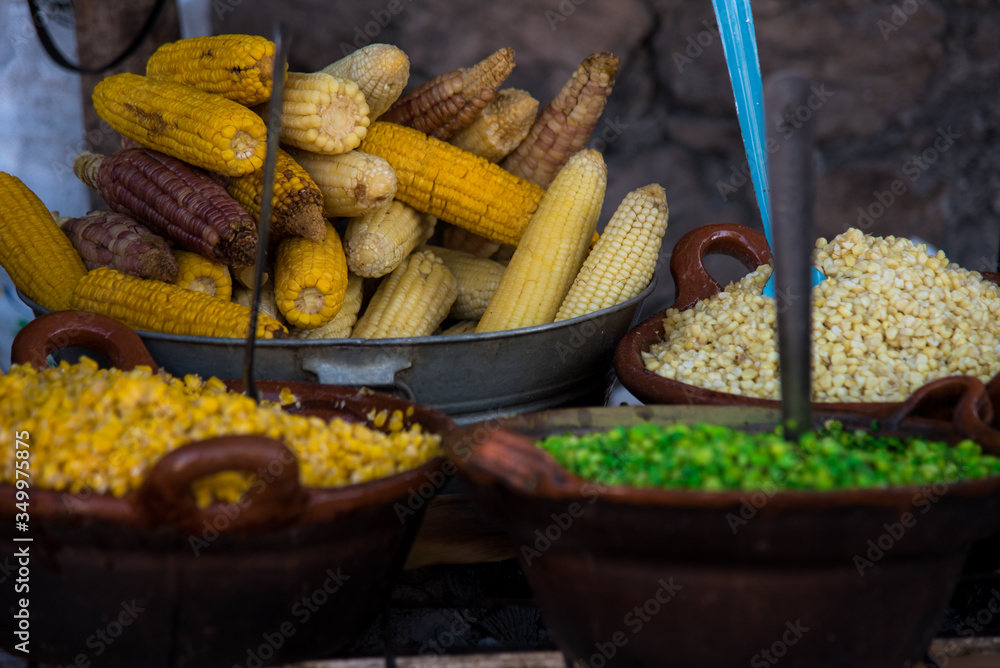 Traditional Mexican Corn Dish Known As Esquites close up, which is corn ...