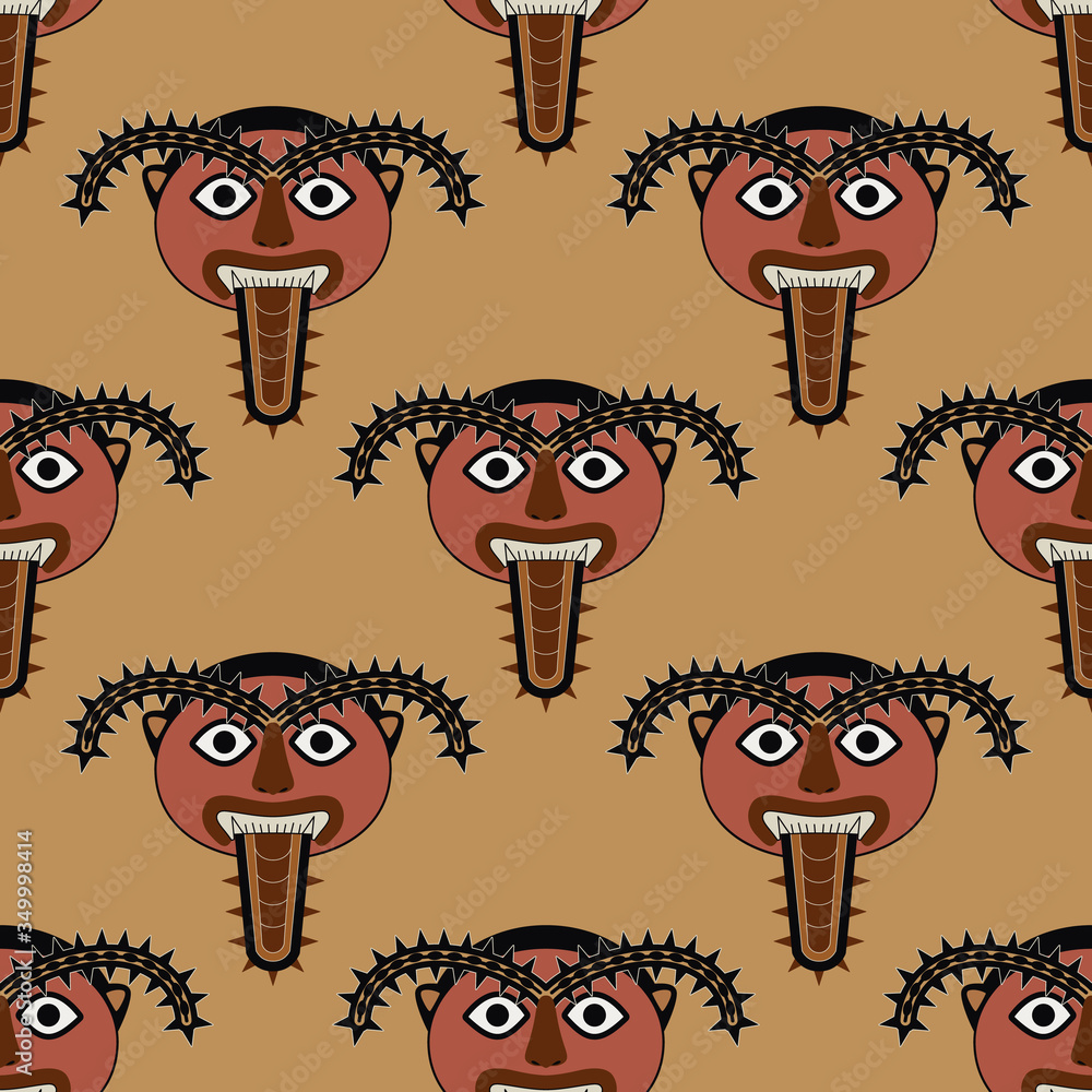 Seamless ethnic pattern with Native American ancient motifs from Nasca ...