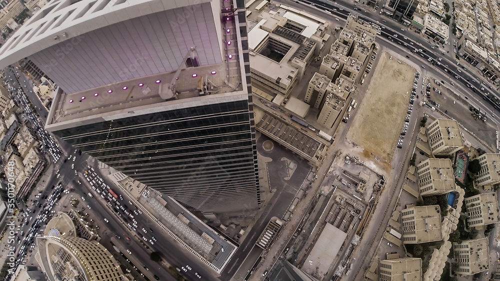 Riyadh, Saudi Arabia : Aerial view of Riyadh downtown with landscape ...