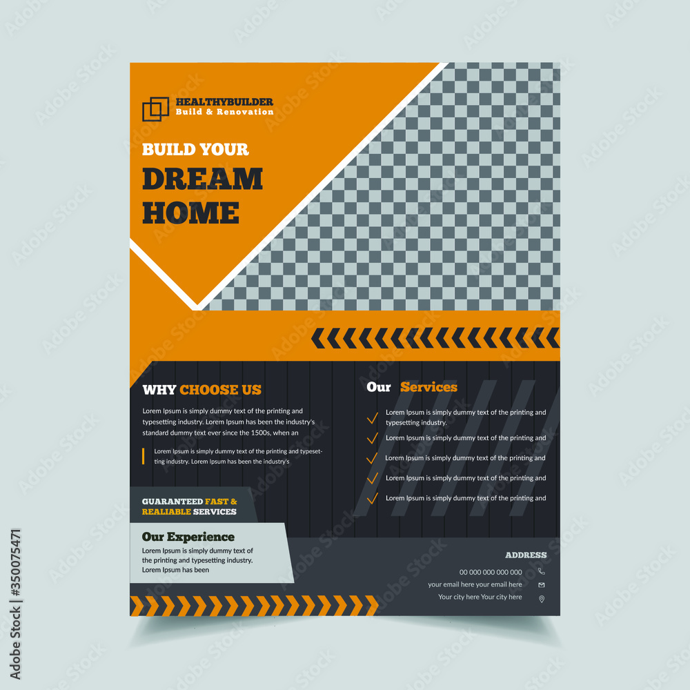 Real Estate Flyer Template Design, Corporate Flyer Design, Leaflets ...