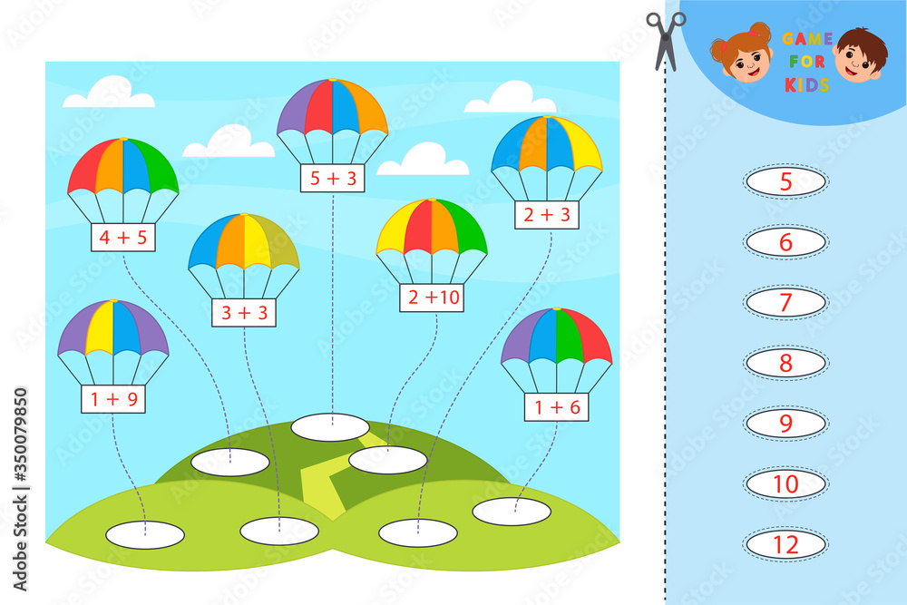Math Game for children task for the development of logical thinking ...