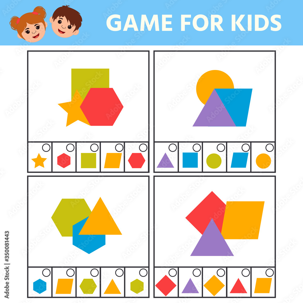 Education logic game for kids development of logic iq. Children ...