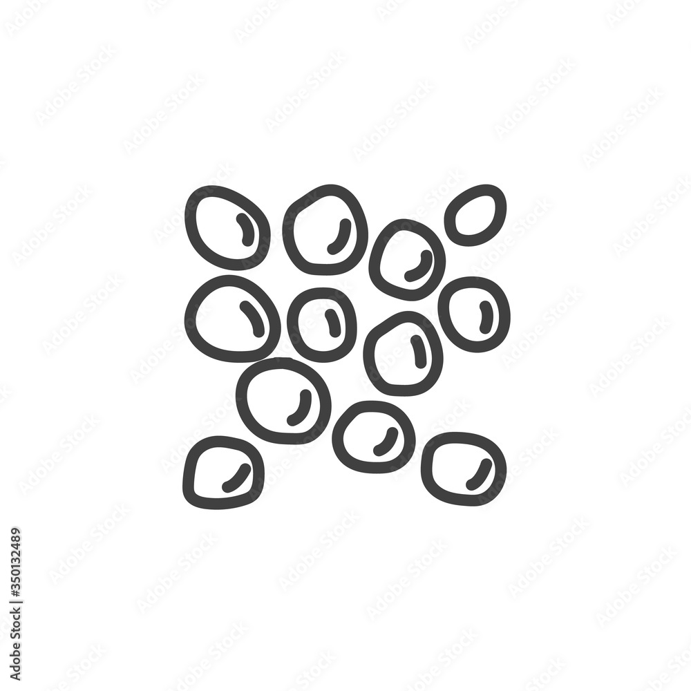 Coccus bacteria line icon. linear style sign for mobile concept and web ...