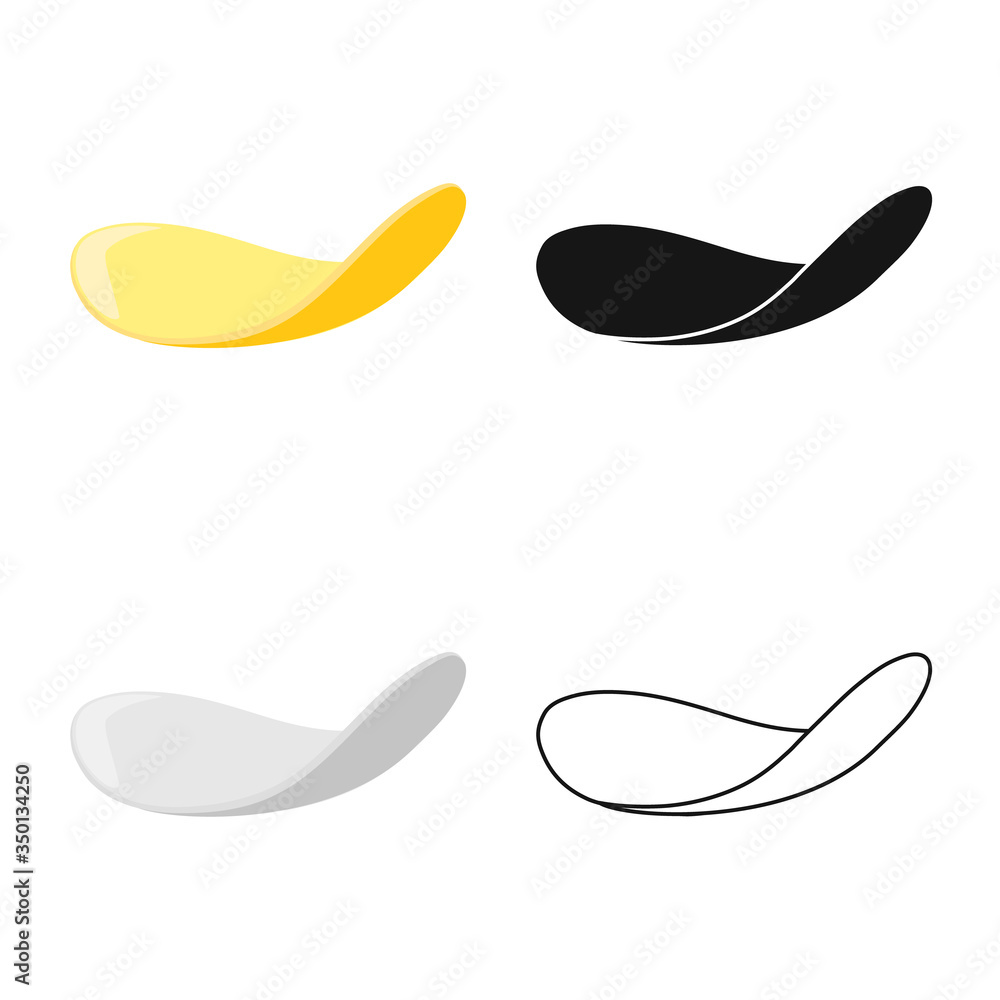 Vector design of chip and food logo. Web element of chip and crunchy ...