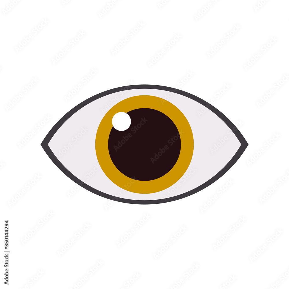 Eye emoji isolated on white background. Eye emoticon symbol modern ...