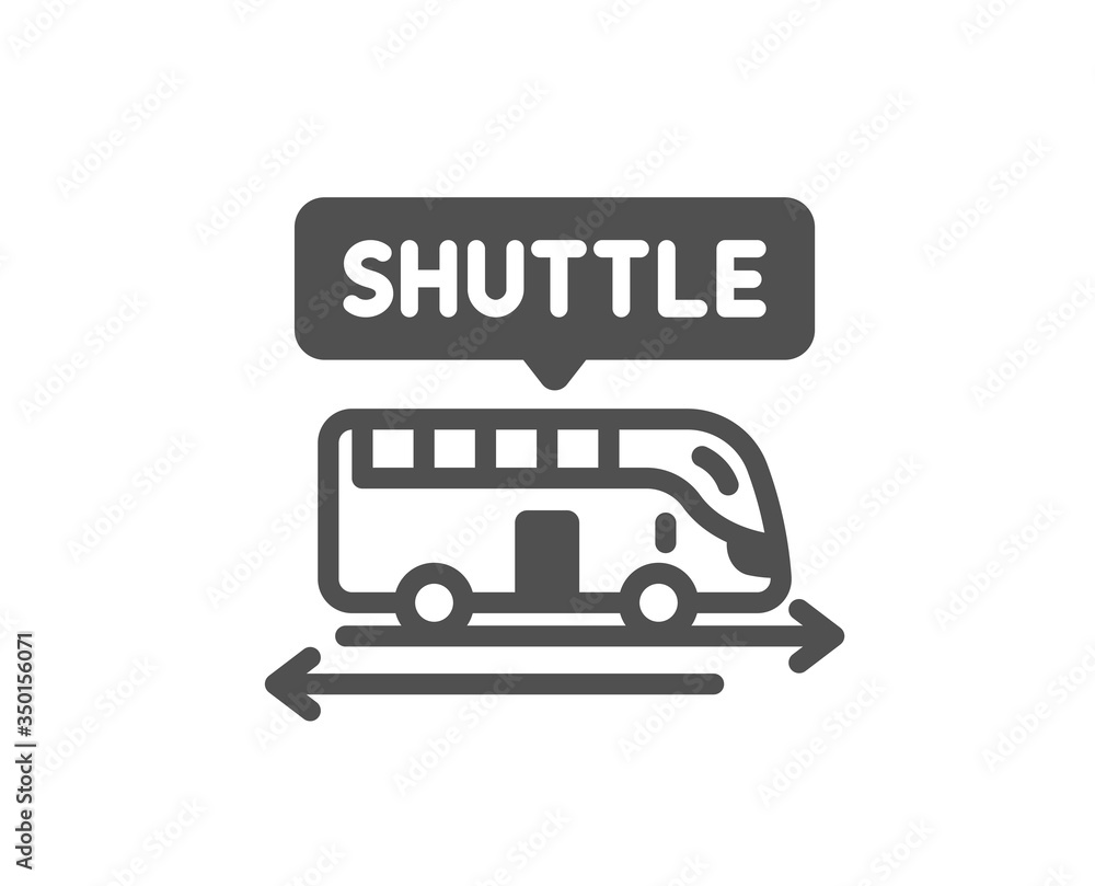 Shuttle bus icon. Airport transport sign. Transfer service symbol ...