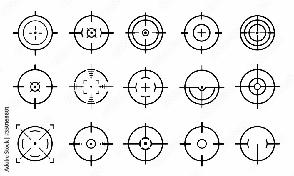 Target aim and aiming to bullseye signs symbol.Creative vector ...