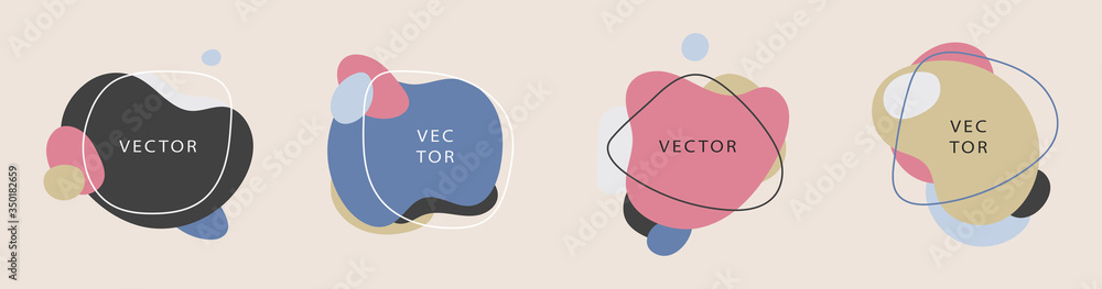 Set of abstract backgrounds for the title title inscription. Vector ...
