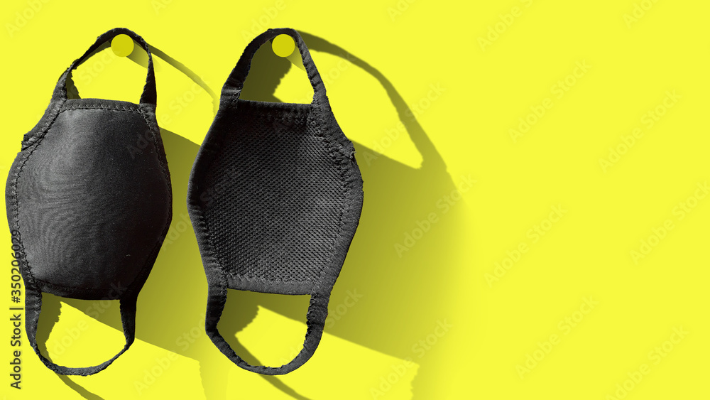 black medical masks to prevent from COVID-19 or corona virus in ...