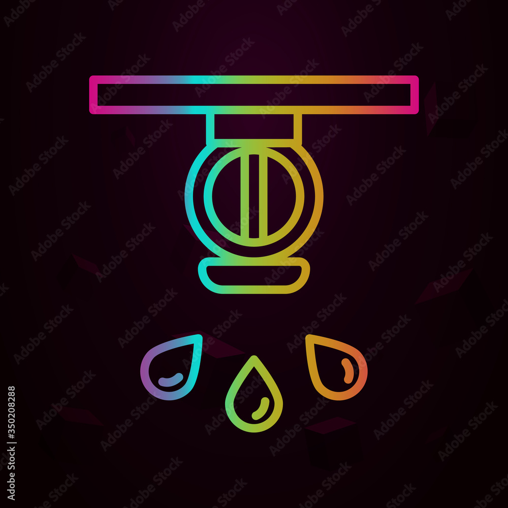 Fire, water system nolan icon Simple thin line, outline vector of ...