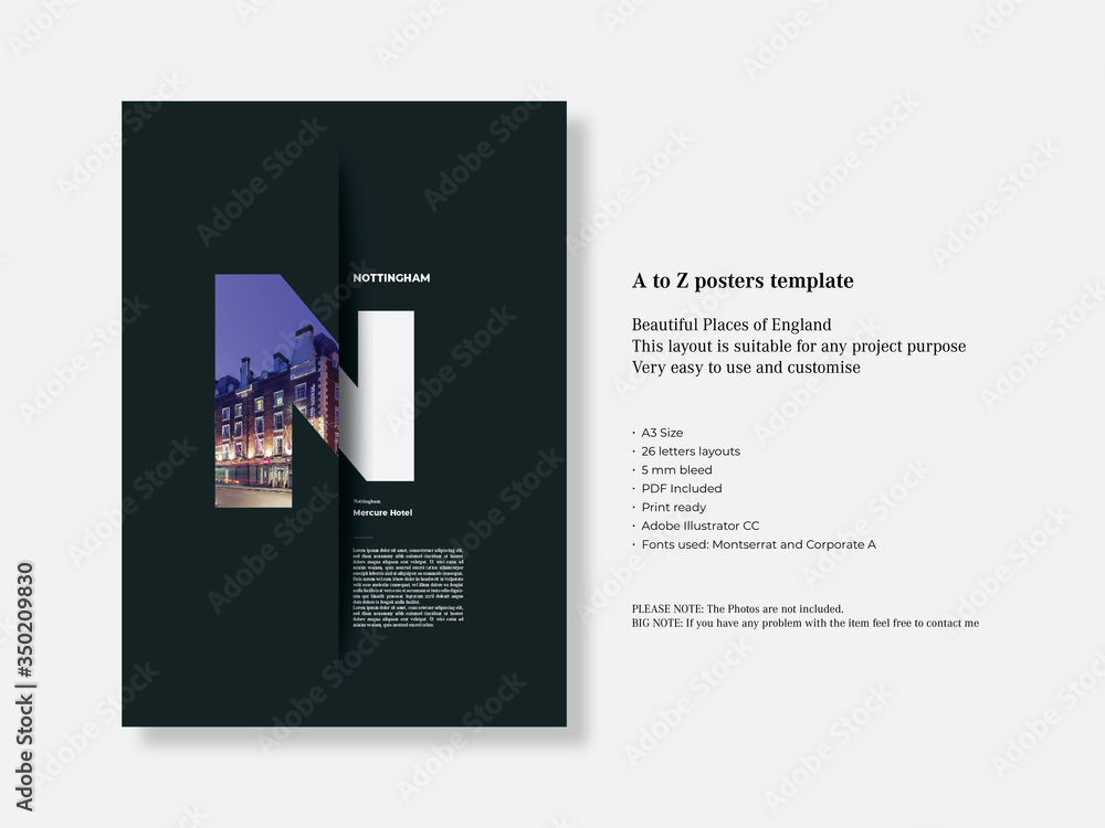 A to Z business corporate posters template. This layout is suitable for ...