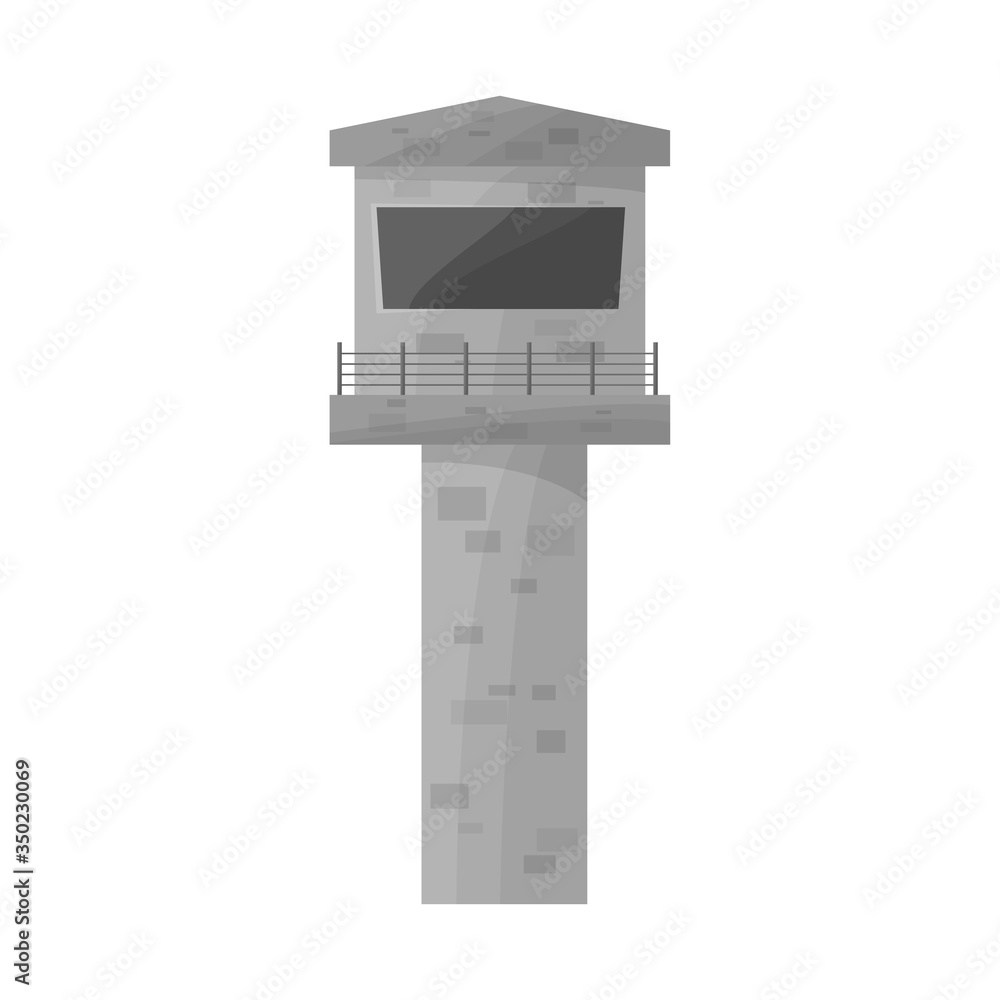 Vector illustration of watchtower and tower icon. Web element of ...