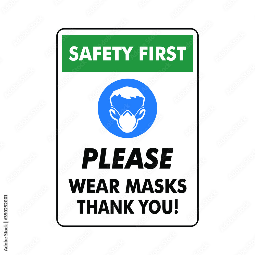 Notice wear masks to prevent coronavirus covid19 vector ready to print ...