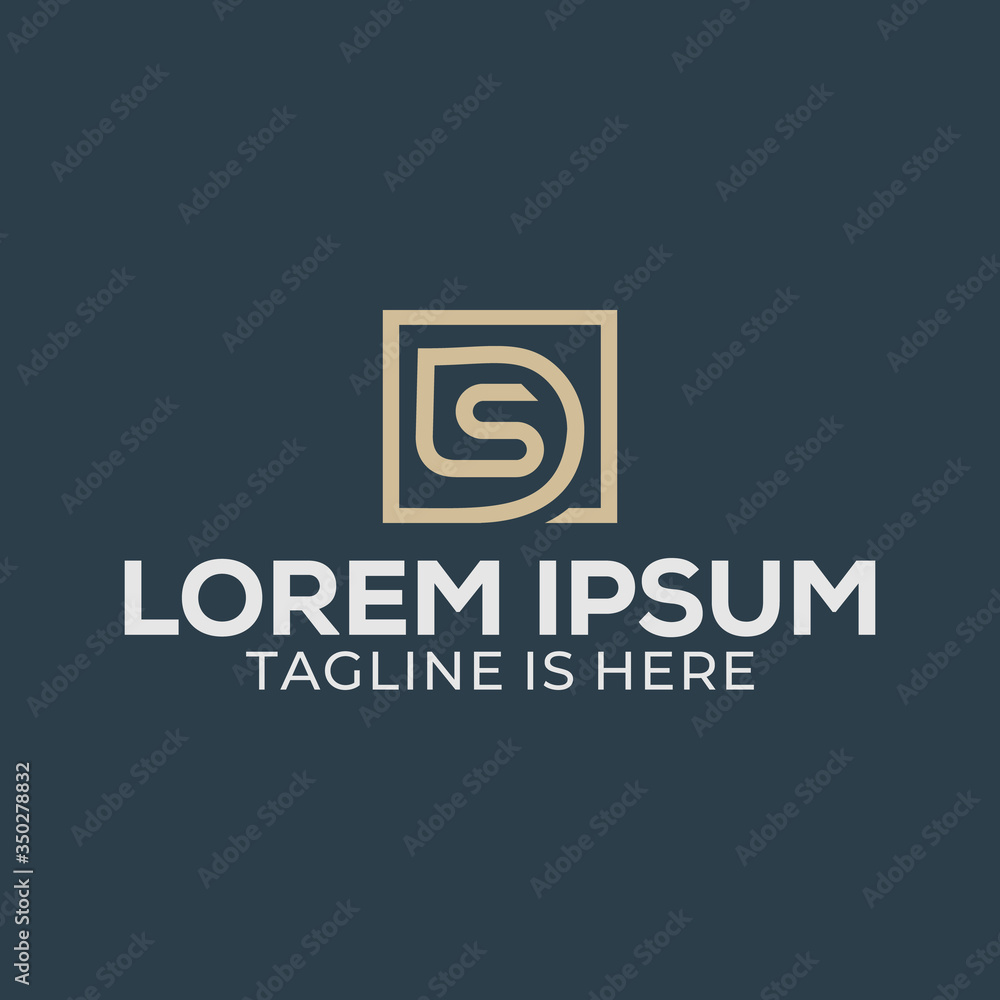 Design an SD letter monogram logo with a square shape. Stock Vector ...