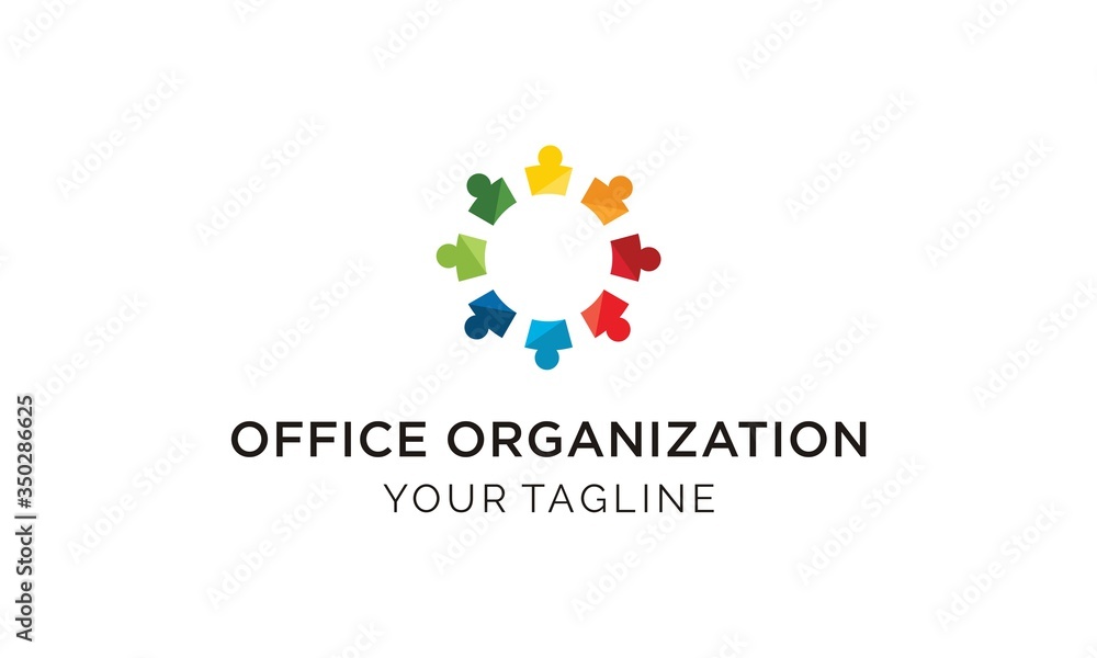 simple modern office organization logo design Stock Vector | Adobe Stock