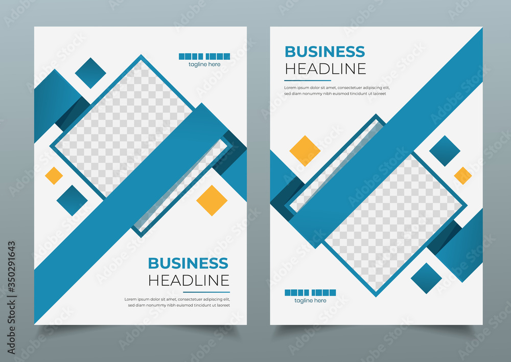 brochure flyer design template, poster report leaflets presentation ...