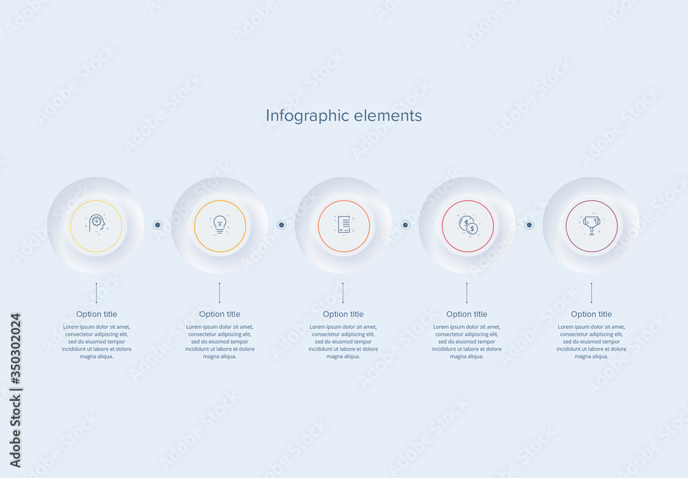 5 Step Infographic Layout Stock Template | Adobe Stock