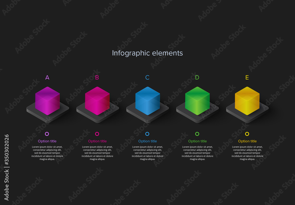 5 Step Infographic Layout Stock Template | Adobe Stock