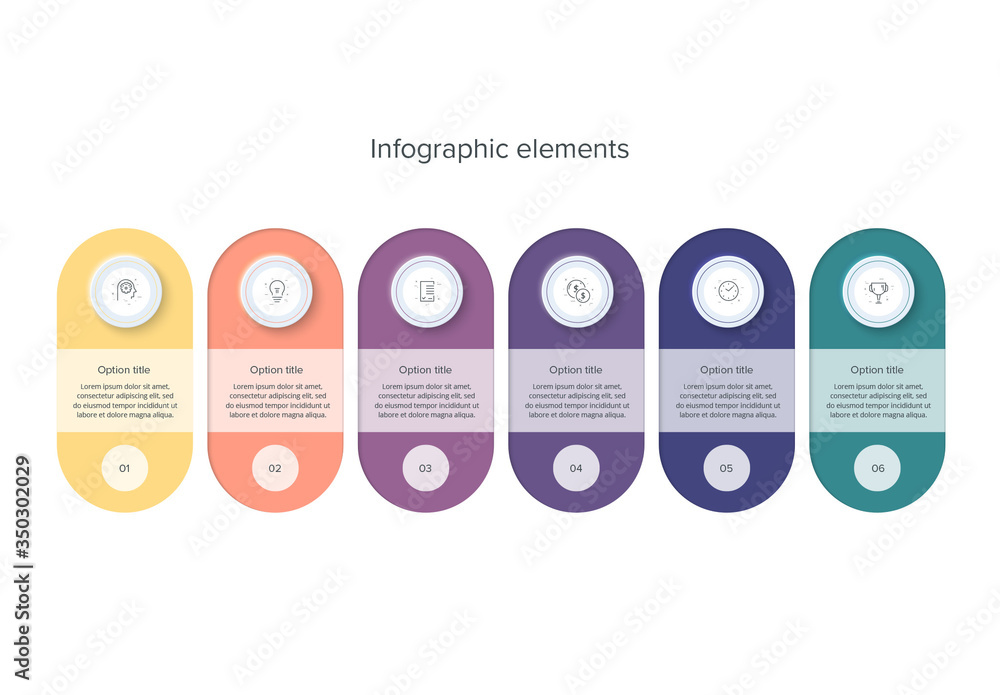 6 Step Infographic Layout Stock Template | Adobe Stock