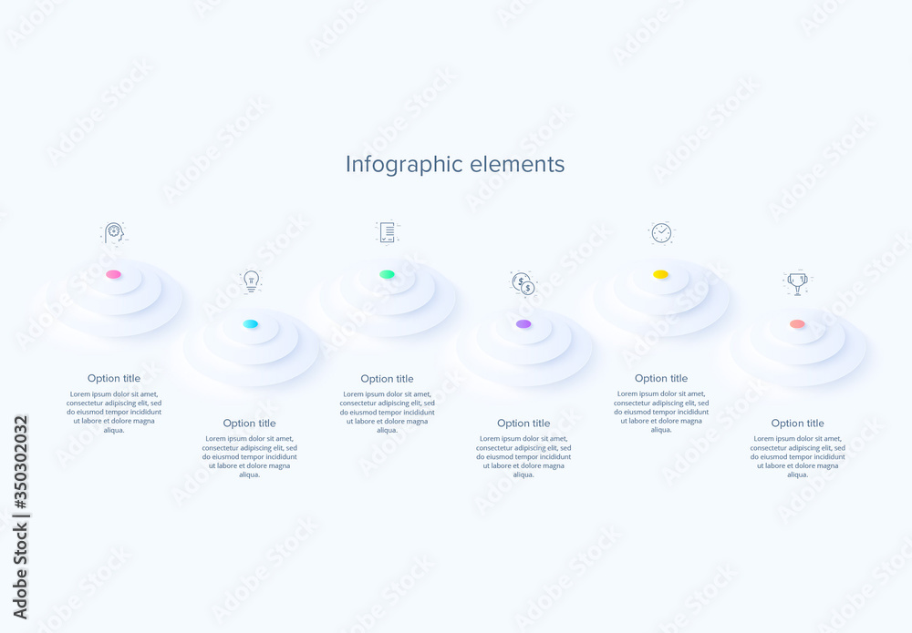 6 Step Infographic Layout Stock Template | Adobe Stock