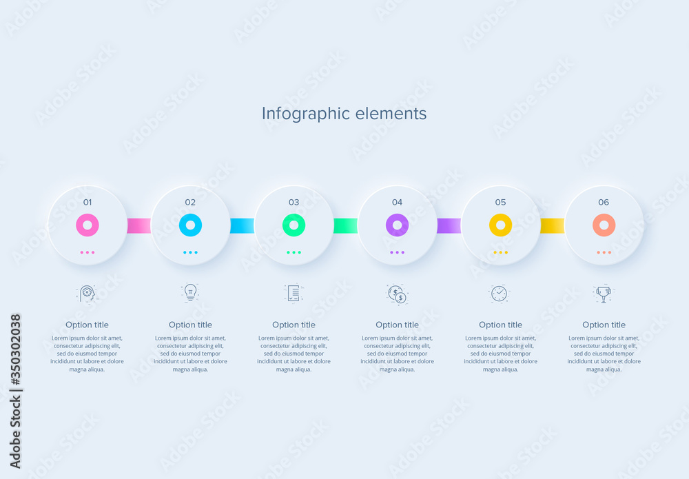 6 Step Infographic Layout Stock Template | Adobe Stock
