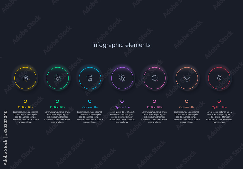 7 Step Infographic Layout Stock Template | Adobe Stock