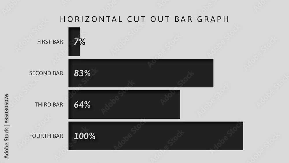 Horizontal Cut Out Bar Graph Stock Template | Adobe Stock